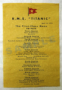 Titanic Menu - 934